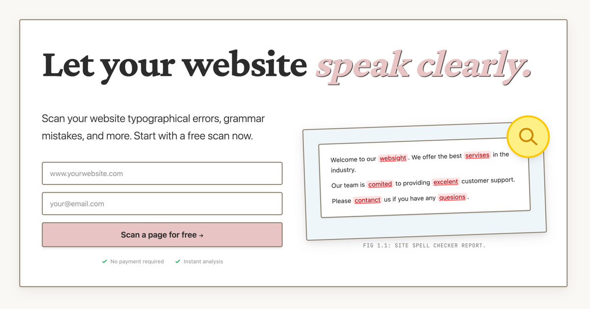 Website Spell Checker & Content Audit Tool | Site Spell Checker